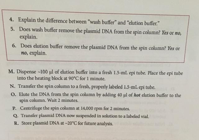 Solved 4. Explain the difference between "wash buffer" and | Chegg.com