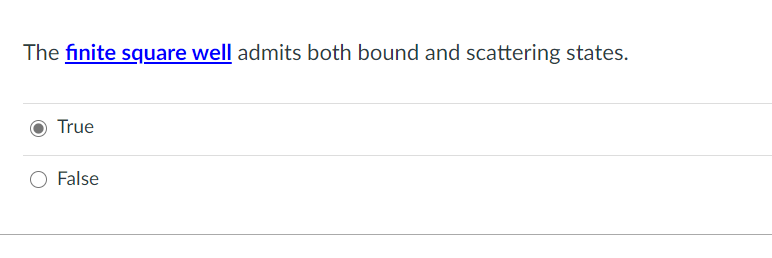 Solved The finite square well admits both bound and | Chegg.com