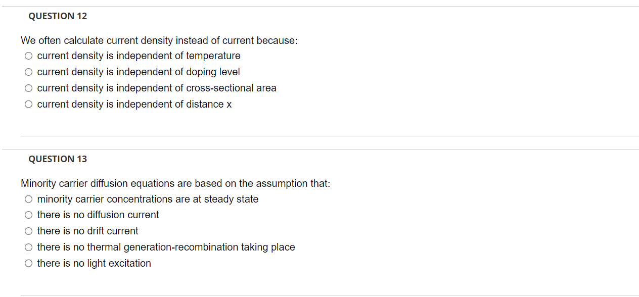 Solved We often calculate current density instead of current | Chegg.com