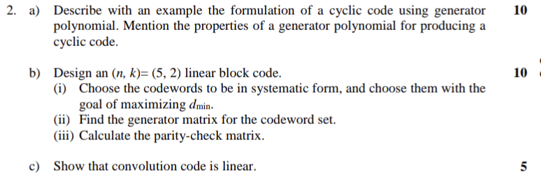 Solved A Describe With An Example The Formulation Of A 