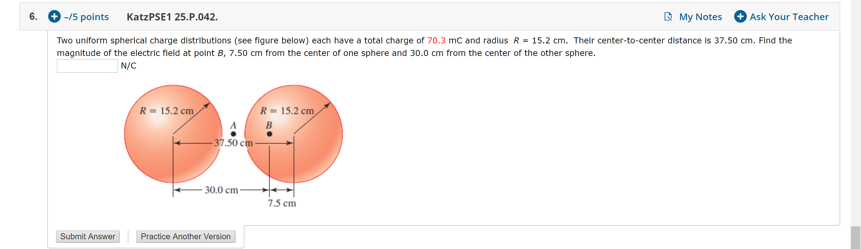 Solved Two uniform spherical charge distributions (see | Chegg.com