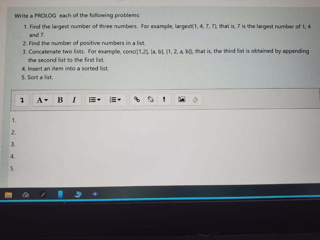 Solved Write a PROLOG each of the following problems: 1. | Chegg.com
