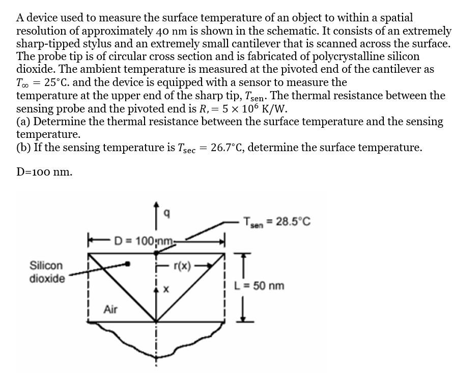 Solved A device used to measure the surface temperature of | Chegg.com