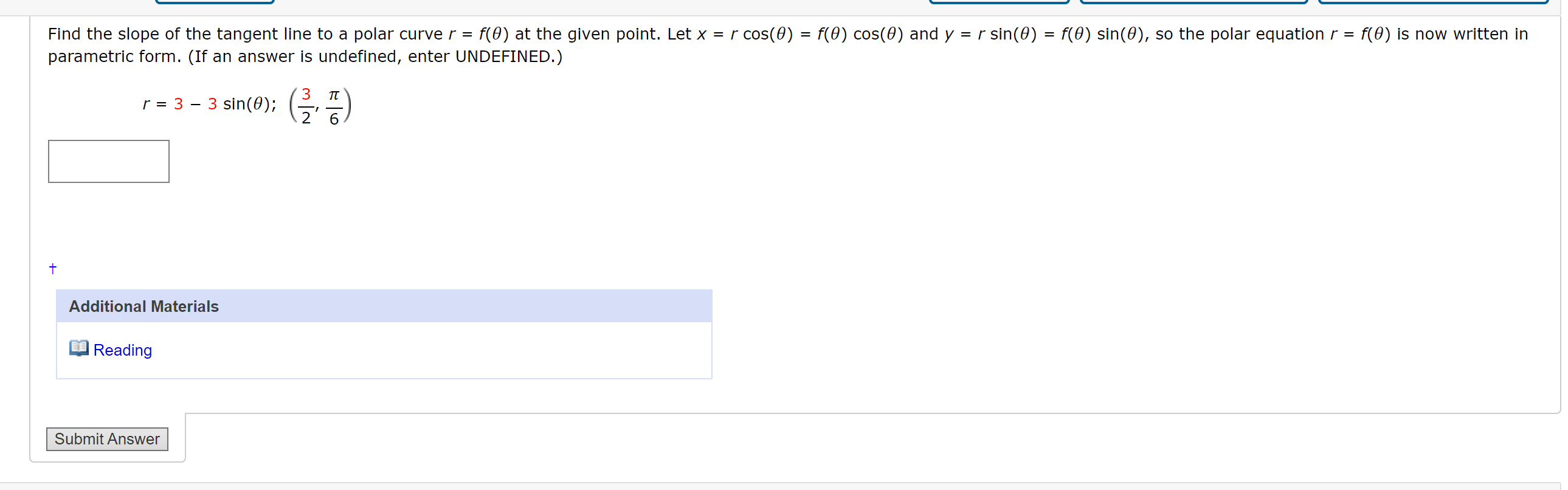 Solved parametric form. (If an answer is undefined, enter | Chegg.com
