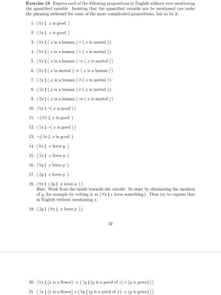Solved Exercise 18: Express each of the following | Chegg.com