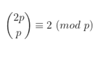 Solved 2p () = 2 (mod p) = 2 р | Chegg.com