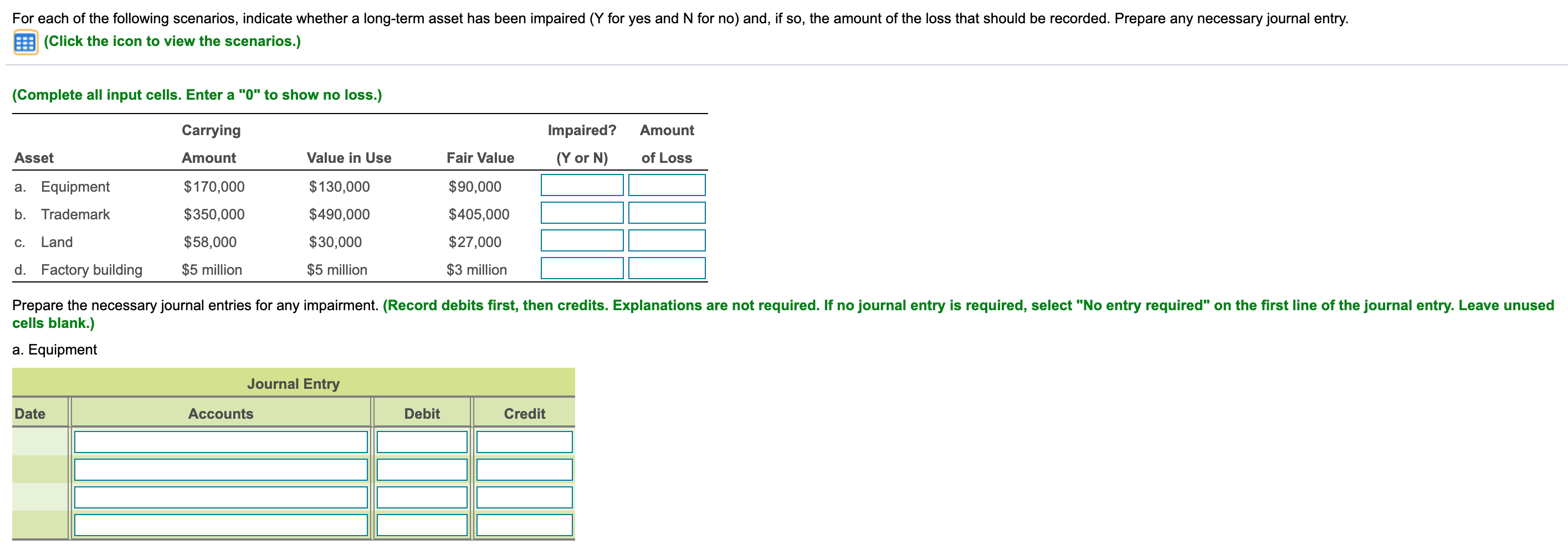 Solved For each of the following scenarios, indicate whether | Chegg.com