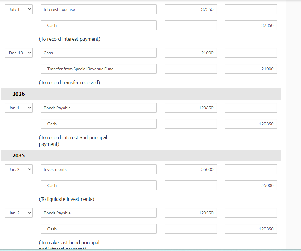Solved July 1 Interest Expense 37350 Cash 37350 (To record | Chegg.com