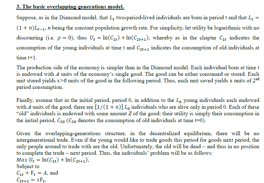 Problem 1. Budget constraint in the Ramsey model | Chegg.com