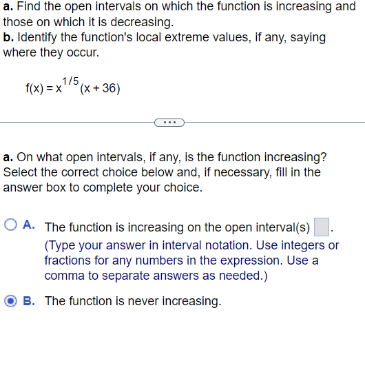 Solved a. ﻿Find the open intervals on which the function is | Chegg.com
