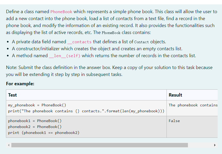 Solved Define a class named PhoneBook which represents a | Chegg.com