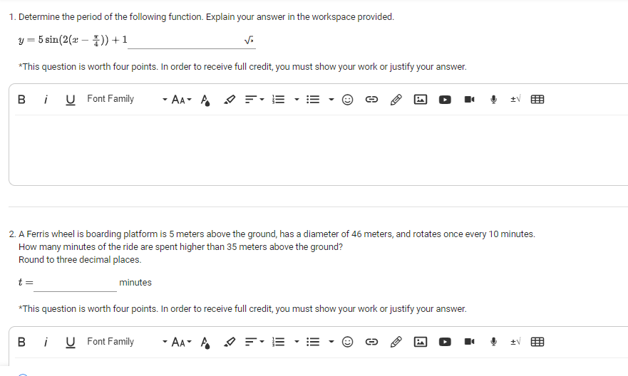 Solved 1. Determine the period of the following function. | Chegg.com