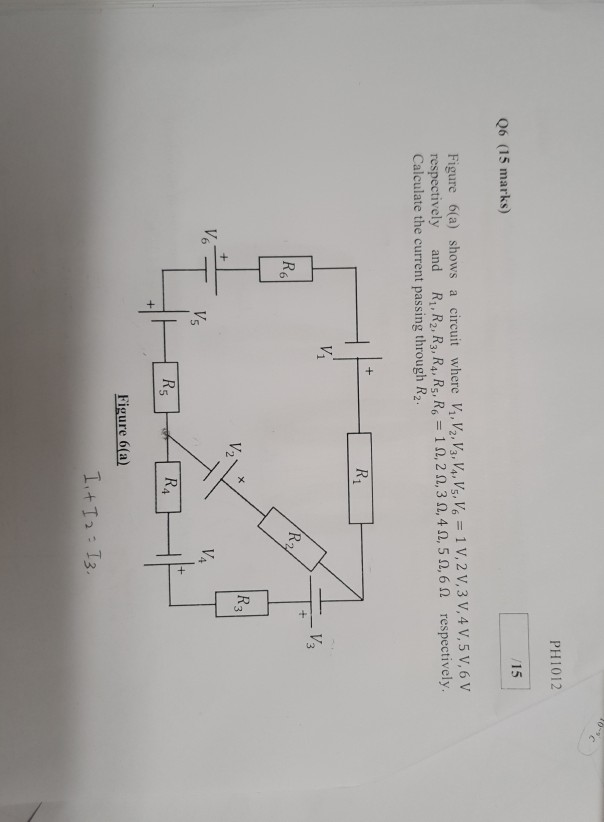 Solved Yo c PH1012 /15 Q6 (15 marks) Figure 6(a) shows a | Chegg.com