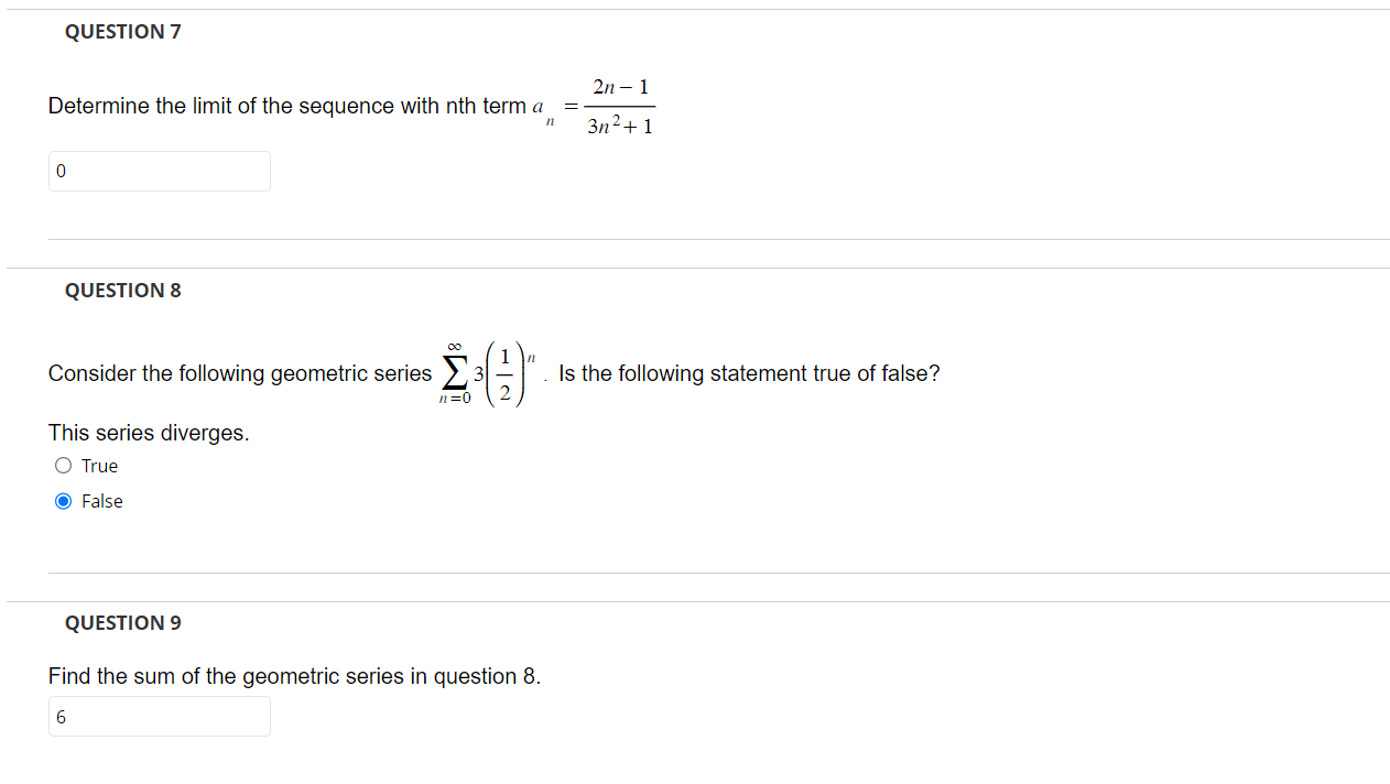 Solved Determine the limit of the sequence with nth term | Chegg.com