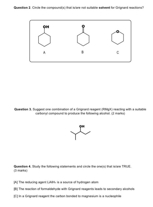 Solved Circle the compound(s) that is/are not suitable | Chegg.com