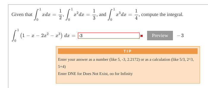 Solved Given that ∫01xdx=21,∫01x2dx=31, and ∫01x3dx=41, | Chegg.com