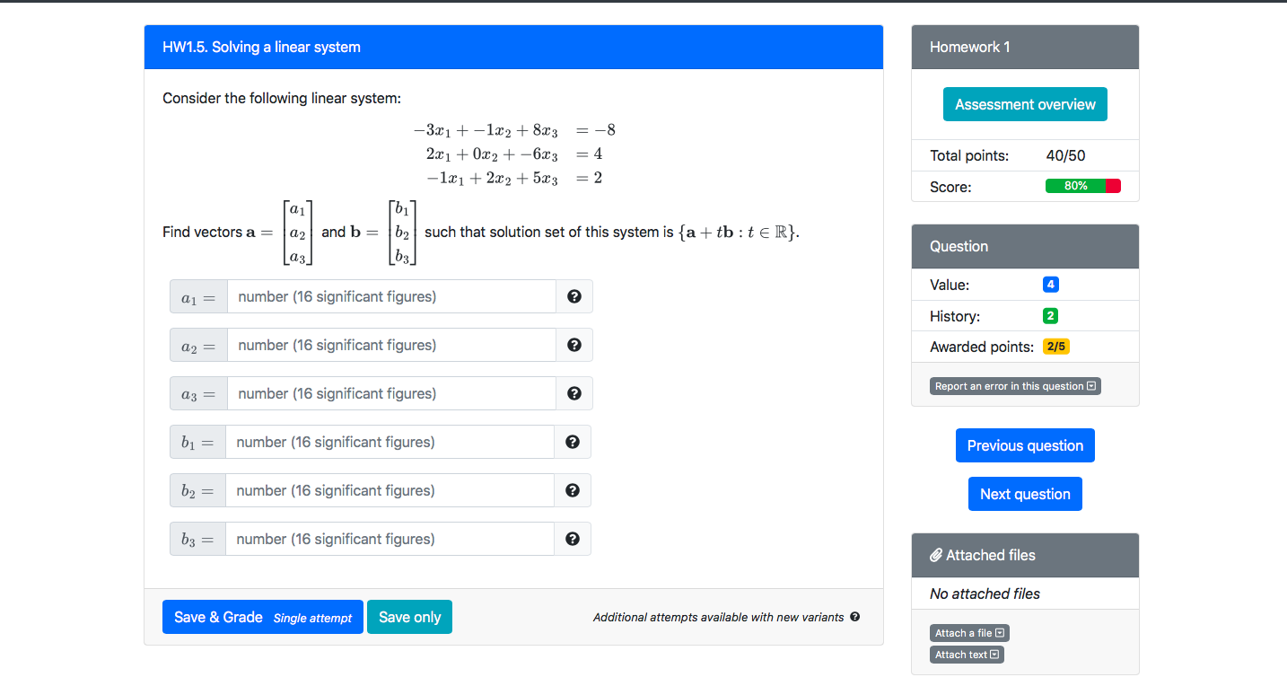 Solved HW1.5. Solving a linear system Homework 1 Consider | Chegg.com