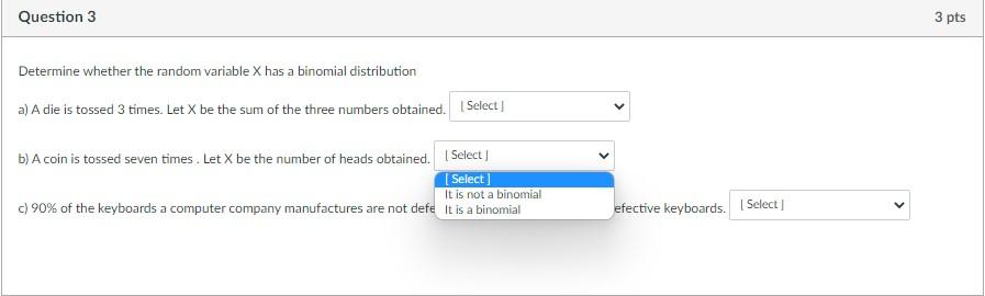 Solved Determine whether the random variable X has a | Chegg.com