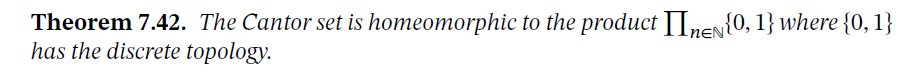 Solved Theorem 7.42. The Cantor set is homeomorphic to the | Chegg.com