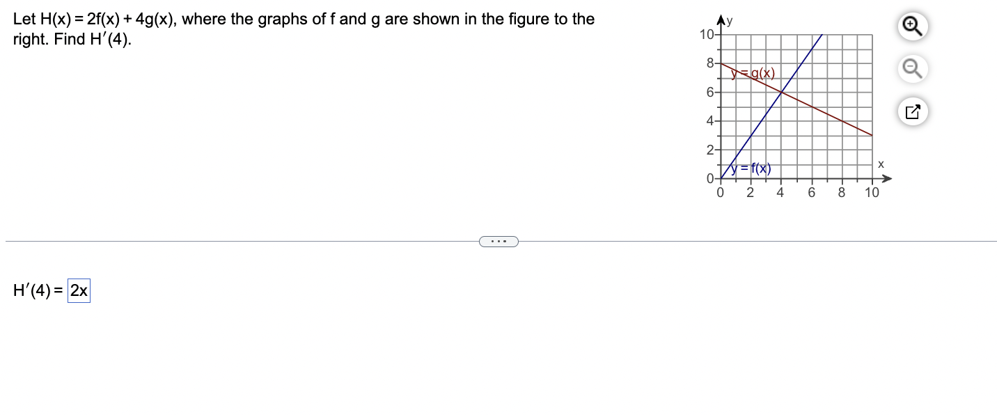 Solved Let H(x)=2f(x)+4g(x), where the graphs of f and g are | Chegg.com