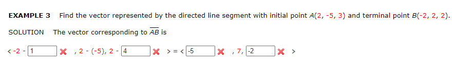 Solved EXAMPLE 3 Find the vector represented by the directed | Chegg.com
