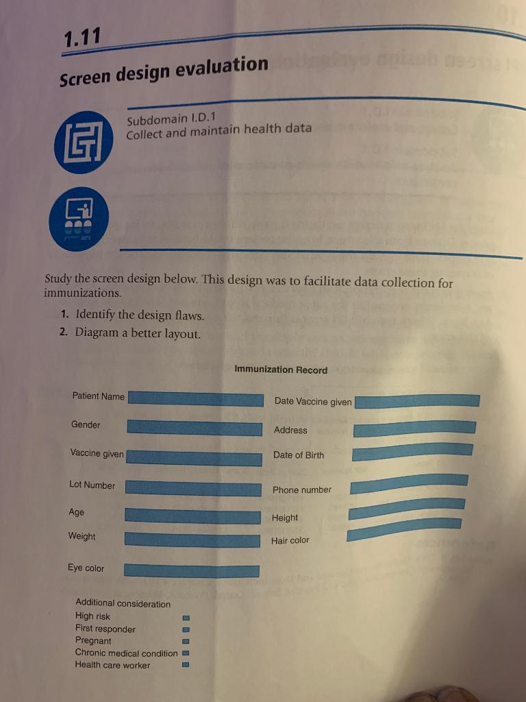 1.10 MPI screen design evaluation 04 Subdomain ID.1 | Chegg.com