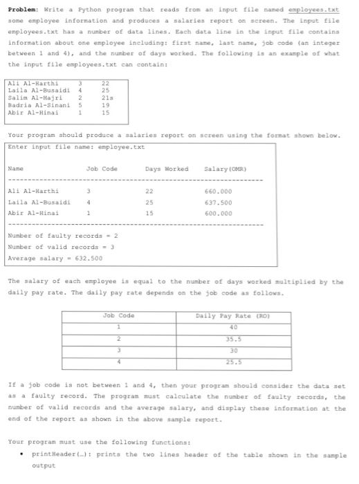 Solved Problem Write A Python Program That Reads From An