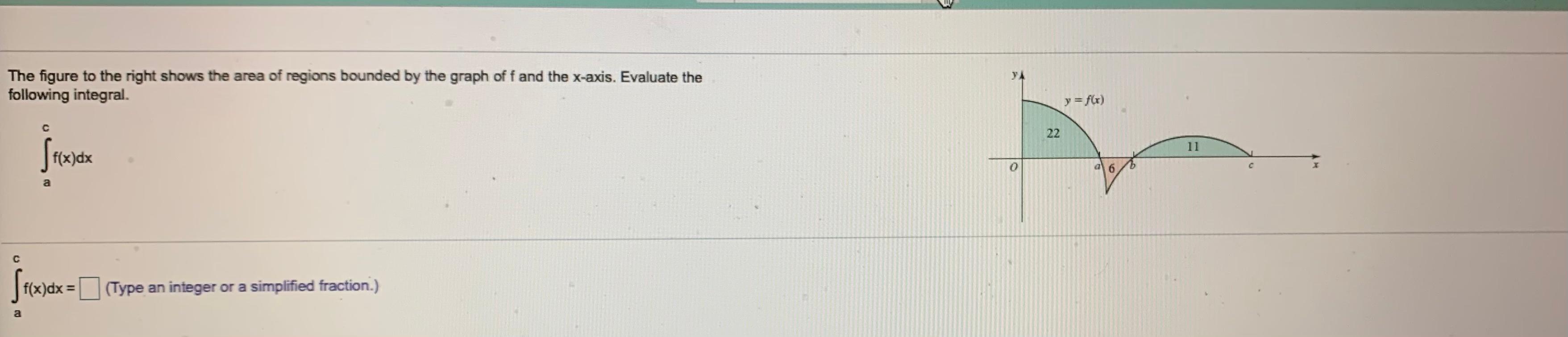 Solved YA The figure to the right shows the area of regions | Chegg.com