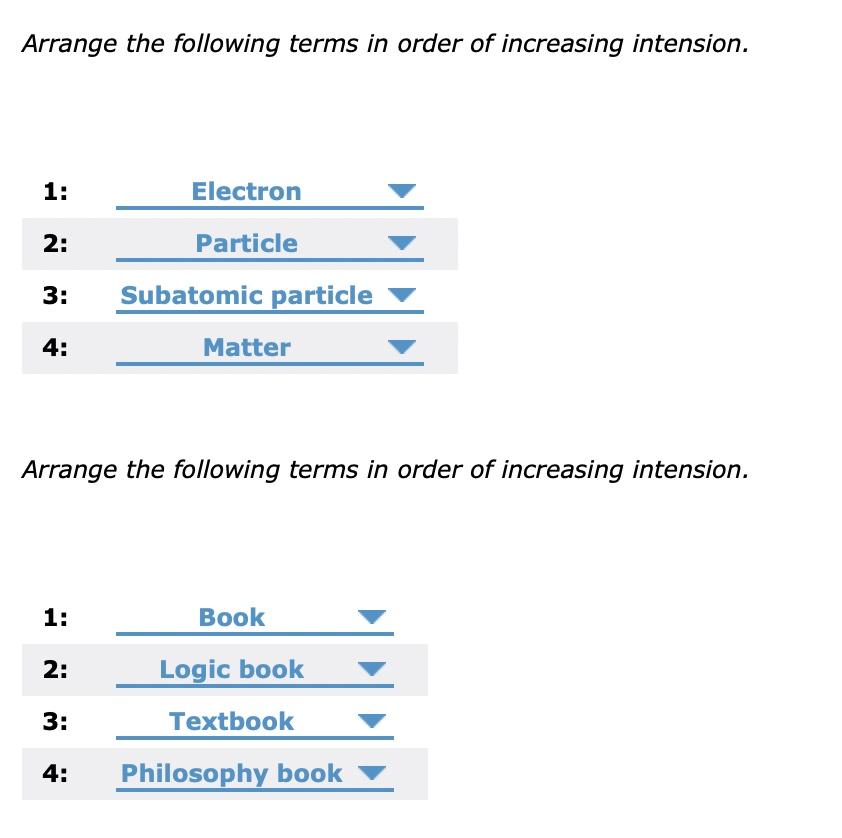 Arrange the following terms in order of decreasing | Chegg.com