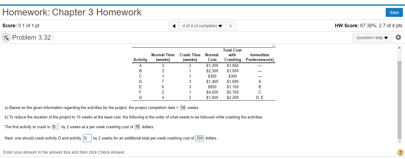 Solved Homework Chapter 3 Homework Save Score 0 1 Of 1 Pt