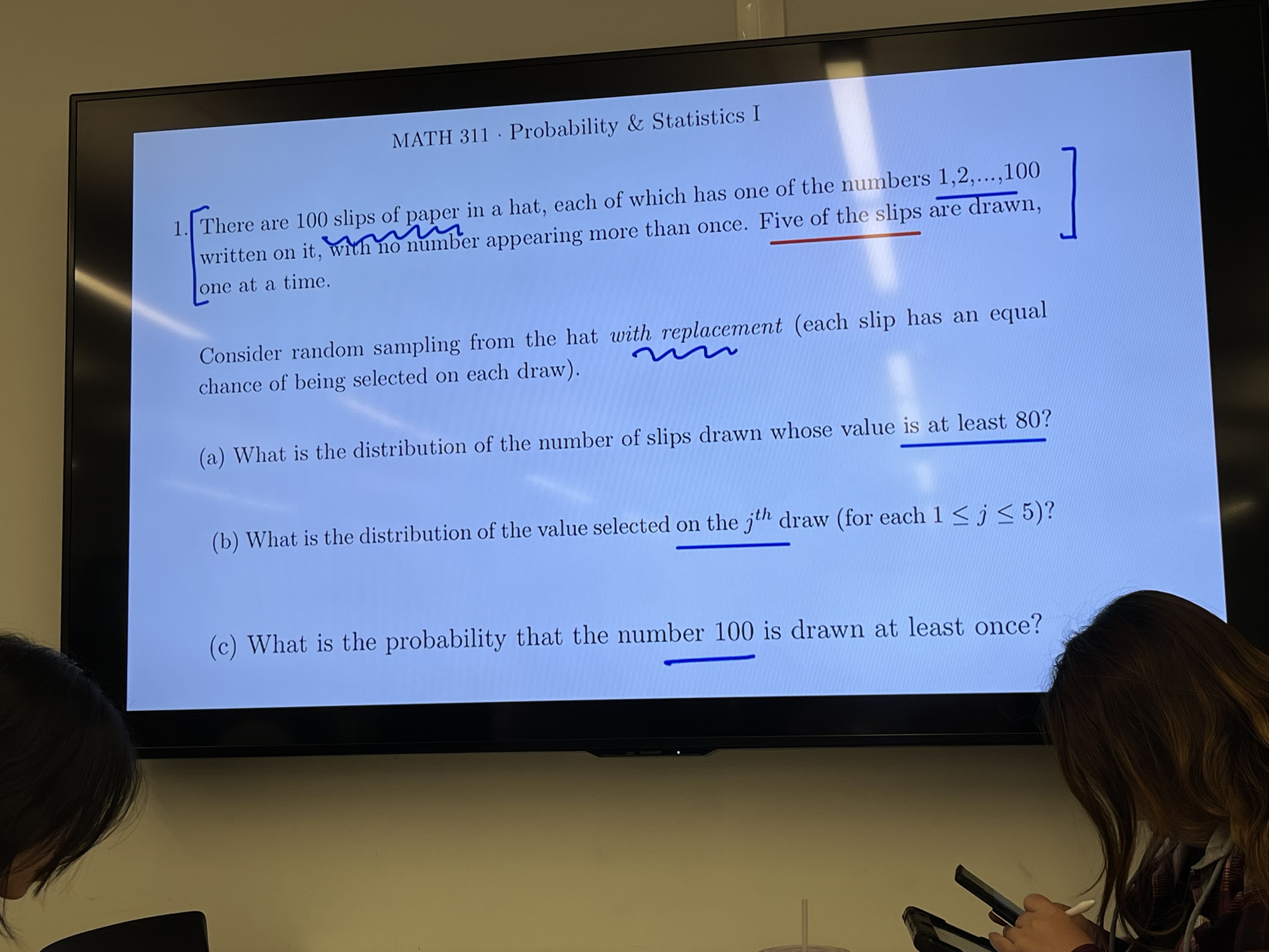 Solved MATH 311* ﻿Probability & Statistics IThere are 100 | Chegg.com