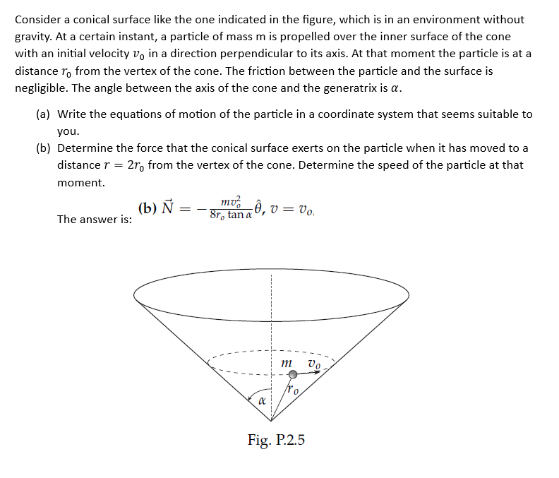 Solved Consider a conical surface like the one indicated in | Chegg.com