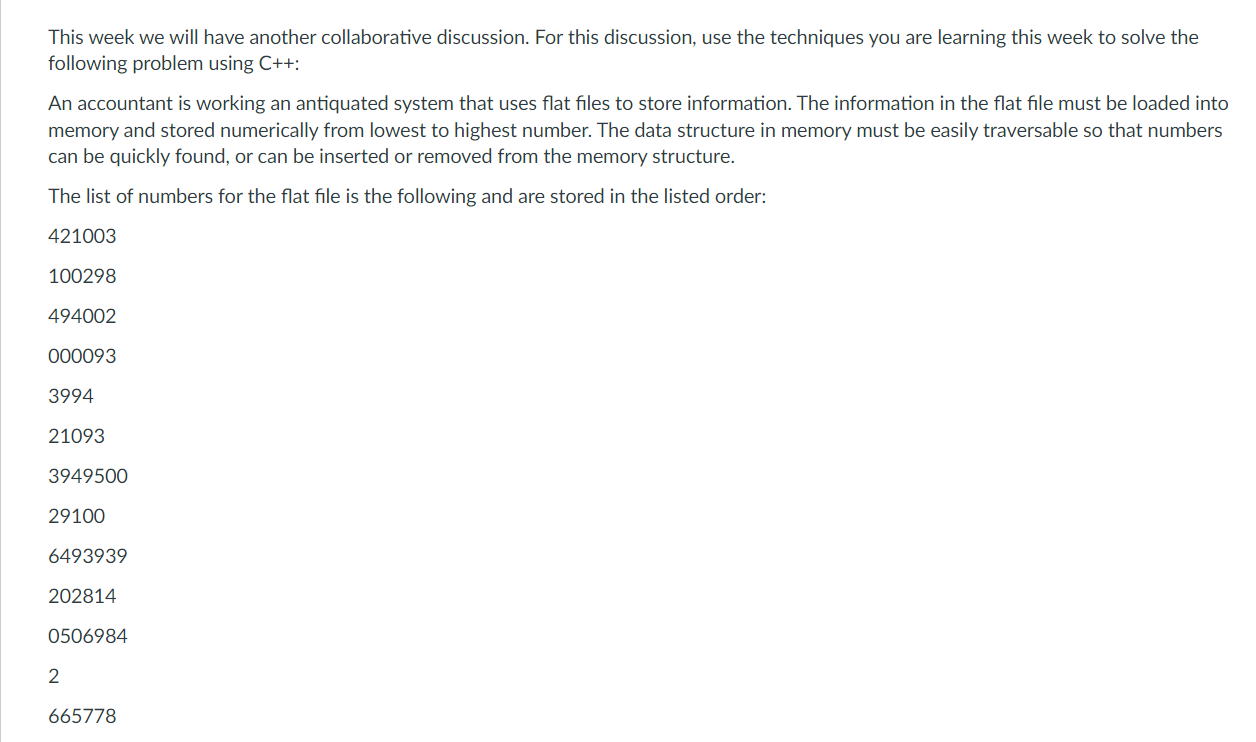 Solved This week we will have another collaborative | Chegg.com