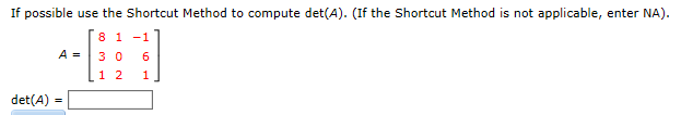 Solved If possible use the Shortcut Method to compute | Chegg.com