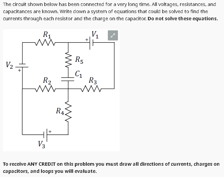 Solved The circuit shown below has been connected for a very | Chegg.com