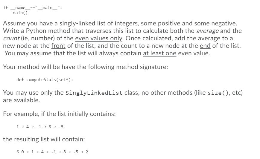 Solved The Following Singlylinkedlist Class Is Available 