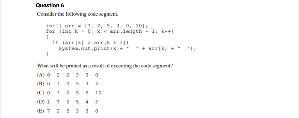 Question 1 Consider The Following Method Public