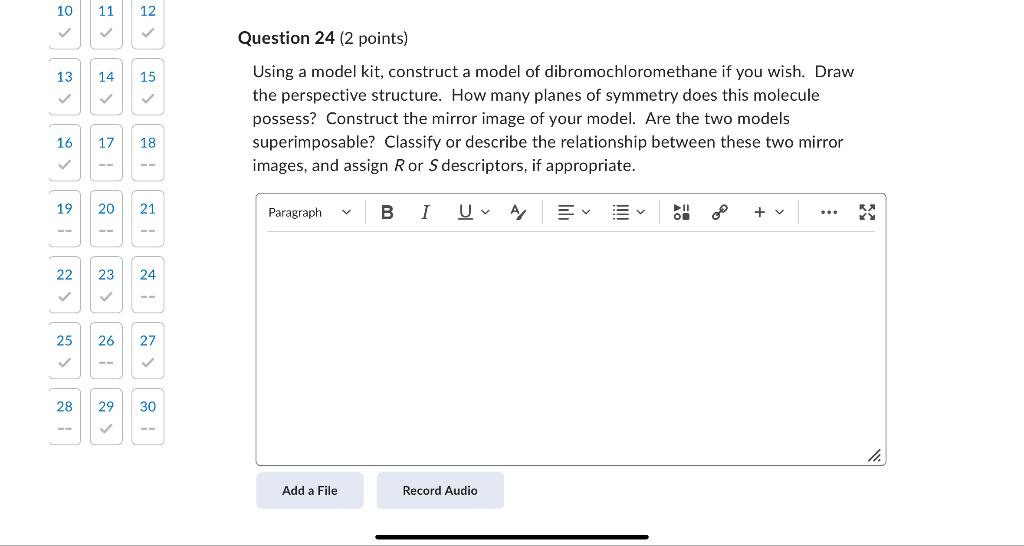 Solved Using a model kit, construct a model of | Chegg.com
