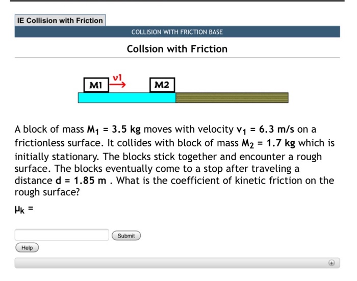 Solved IE Collision with Friction COLLISION WITH FRICTION | Chegg.com