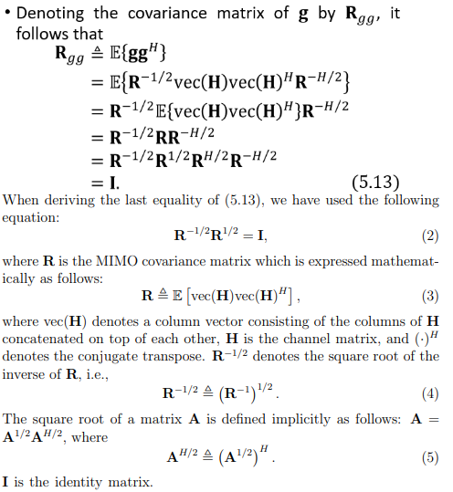 The question is R−1/2R1/2 =I (2) correct? If | Chegg.com