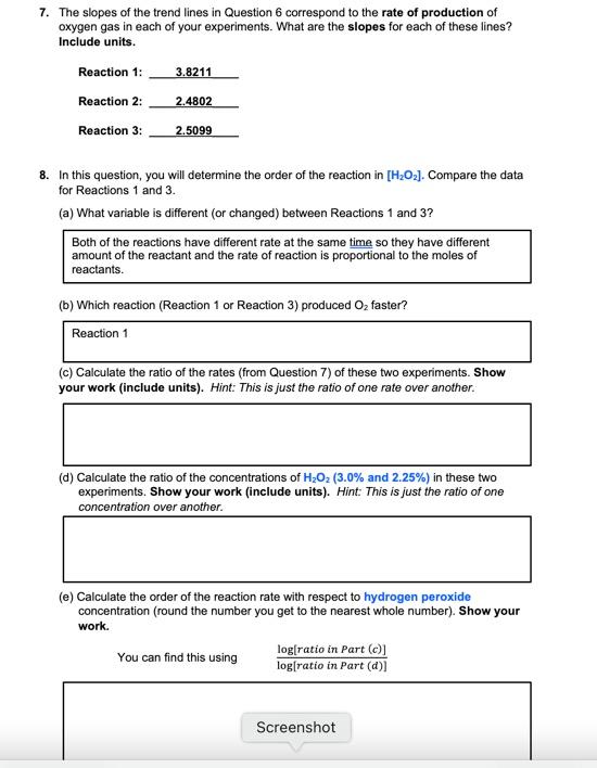 Solved b. Include the data from Reaction 1 (10 mL undiluted | Chegg.com