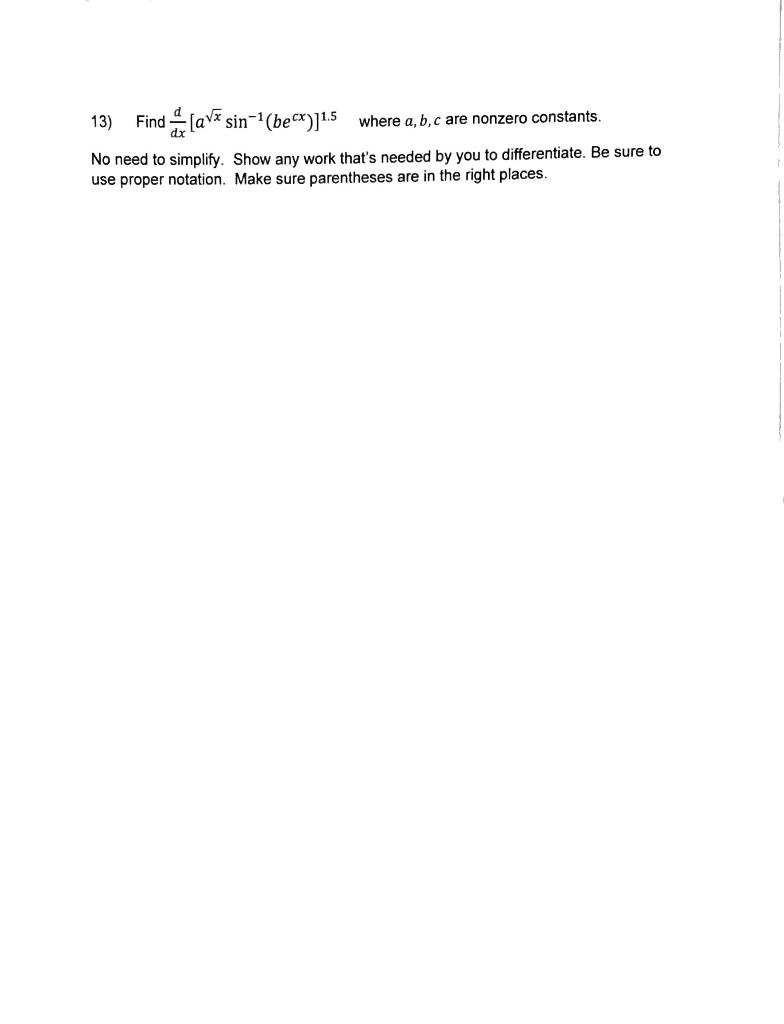 Solved Part 2: Show all work to justify your answers. Be | Chegg.com