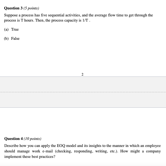 Solved Suppose a process has five sequential activities, and | Chegg.com