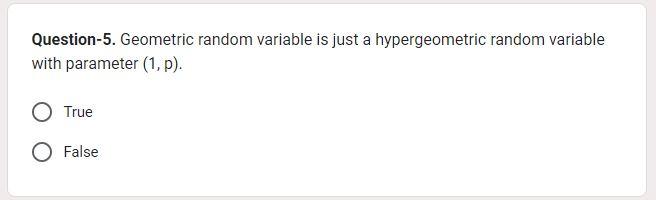 Solved Question-5. Geometric random variable is just a | Chegg.com