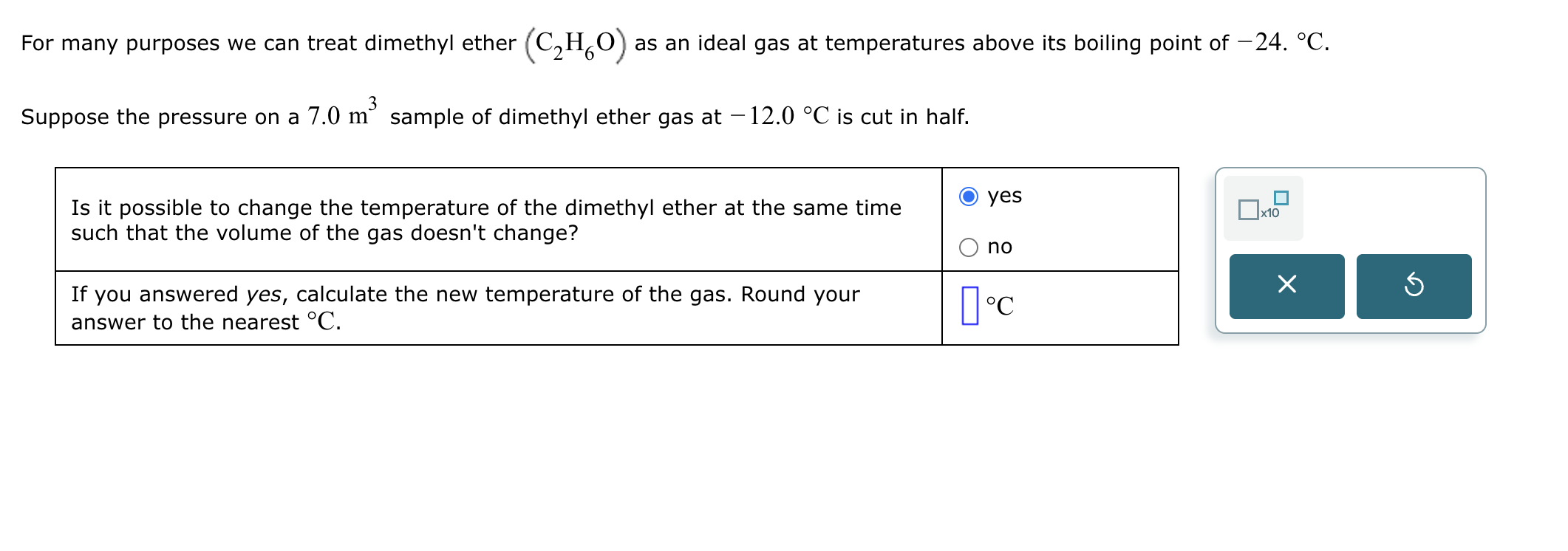Solved For many purposes we ﻿can treat dimethyl ether | Chegg.com