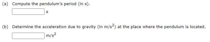 Solved 4) A 52.6 cm-long pendulum takes 2.50 minutes to | Chegg.com