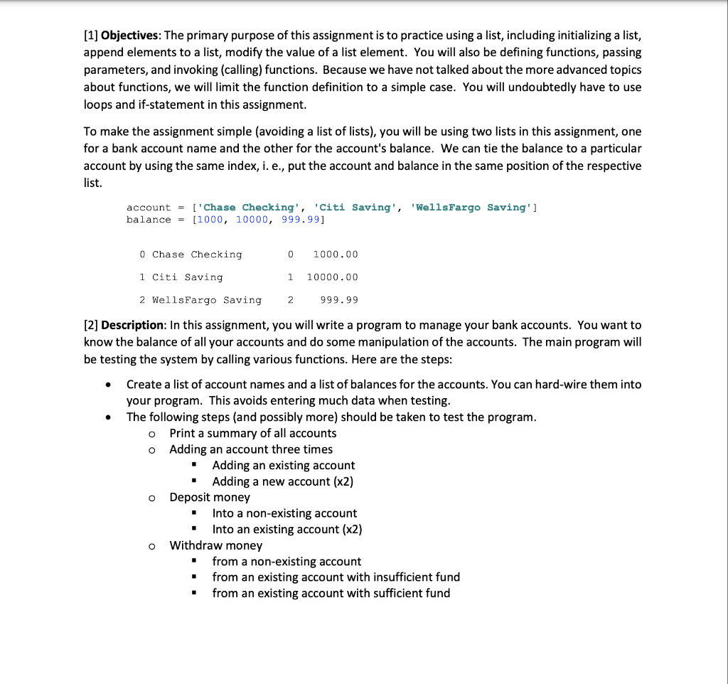 Solved [1] Objectives: The primary purpose of this | Chegg.com