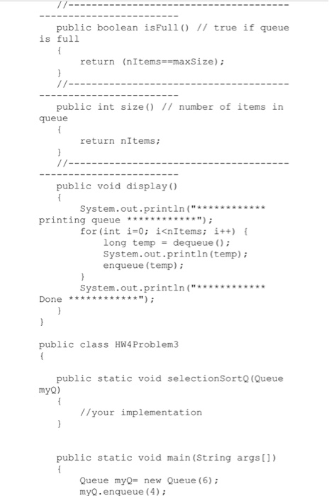 Solved Problem 3 40 Points Implement The Selection Sort