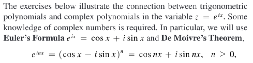Solved The exercises below illustrate the connection between | Chegg.com