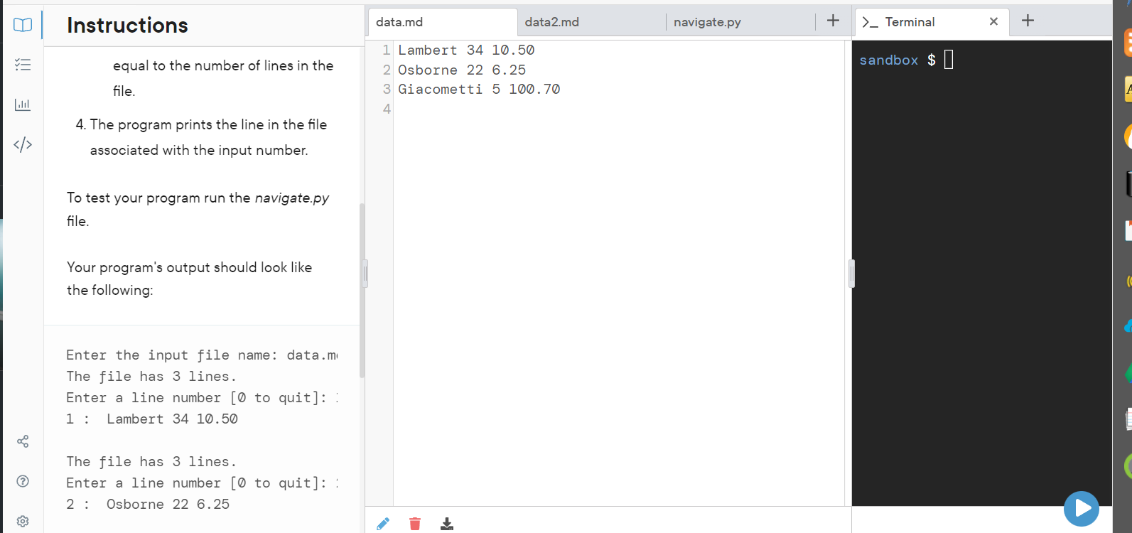 Solved Write a program that allows the user to navigate | Chegg.com